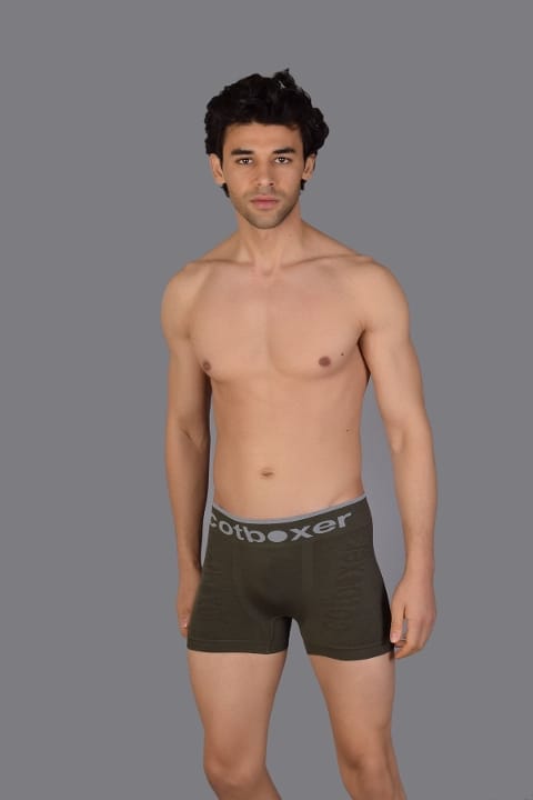 Erkek 3lü Paket Haki Seamless (Dikişsiz) Boxer 1135 - 3 ADET | icgiyimozel.com